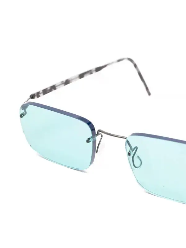LINDBERG Rimless Rectangle-frame Sunglasses