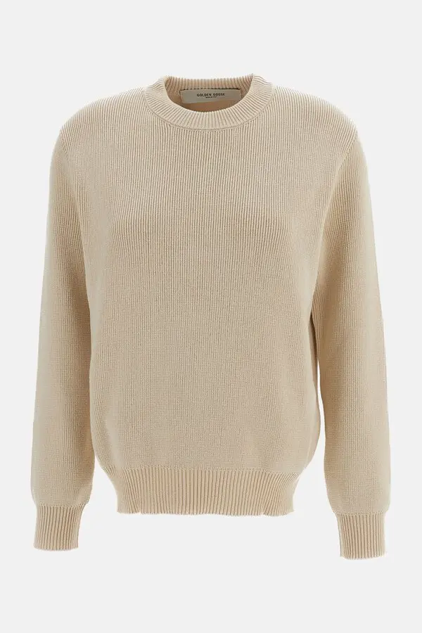 GOLDEN GOOSE Cotton Crewneck Sweater With Logo