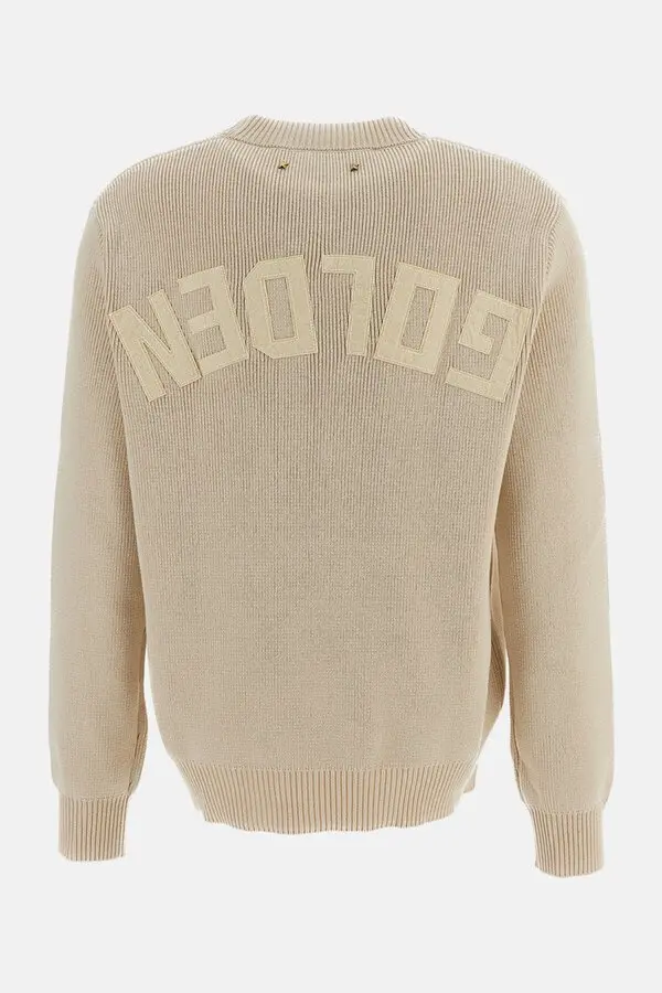 GOLDEN GOOSE Cotton Crewneck Sweater With Logo