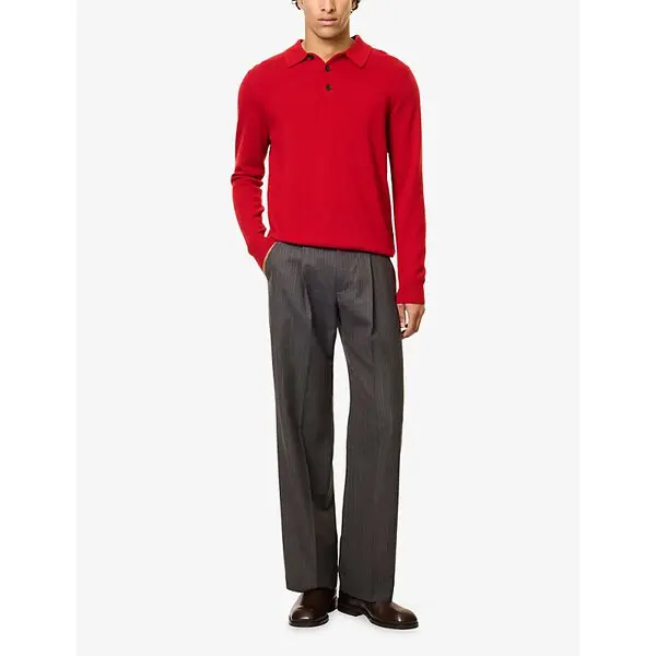 Sunspel Knitted Cashmere Polo Jumper