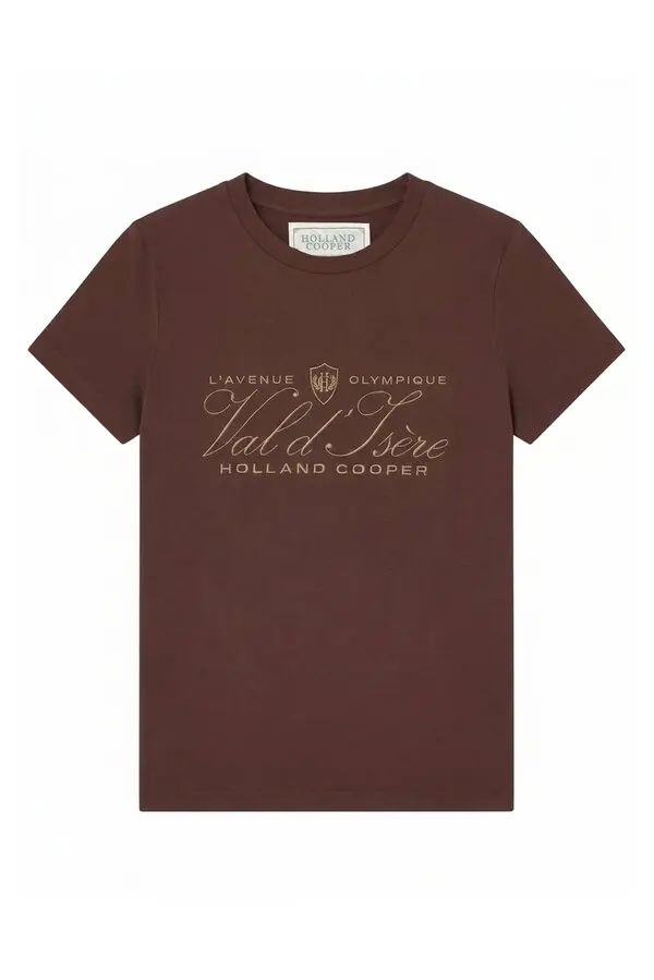 Holland Cooper Overd Destination Tee - Walnut