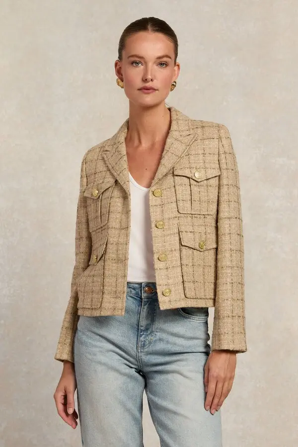 Holland Cooper Richmond Jacket Sparkle Tweed 's