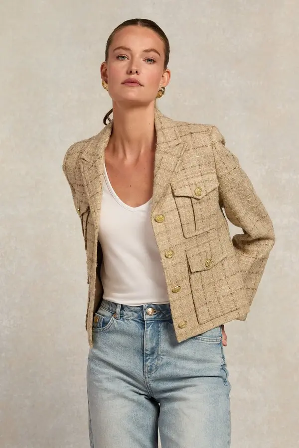 Holland Cooper Richmond Jacket Sparkle Tweed 's