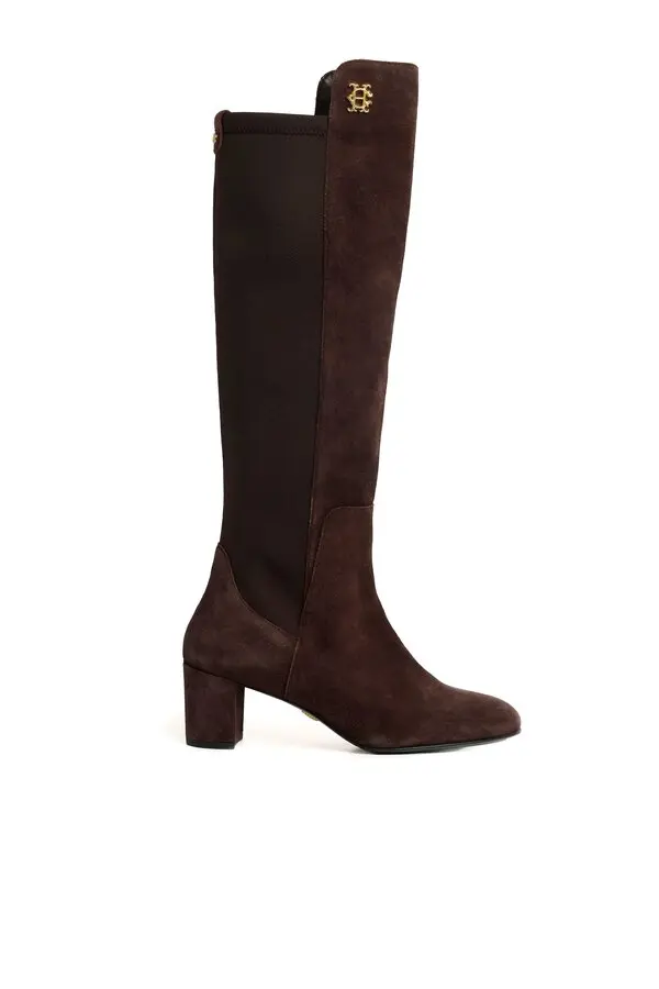 Holland Cooper Albany Mid Heel Boot Suede