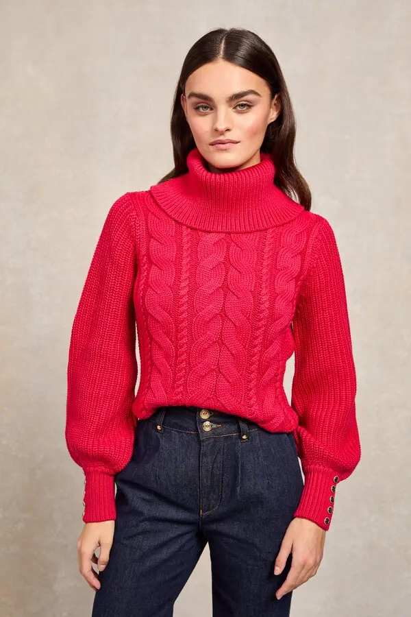 Holland Cooper Corded Roll Neck Knit 's
