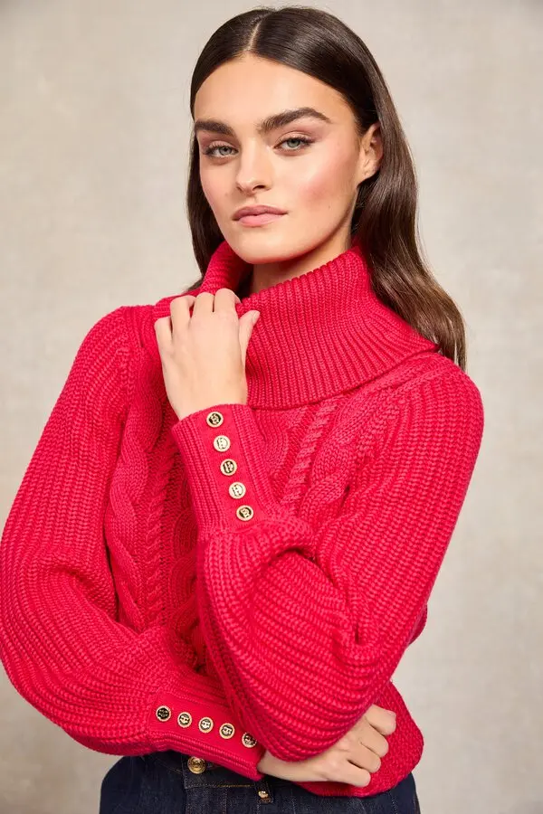 Holland Cooper Corded Roll Neck Knit 's