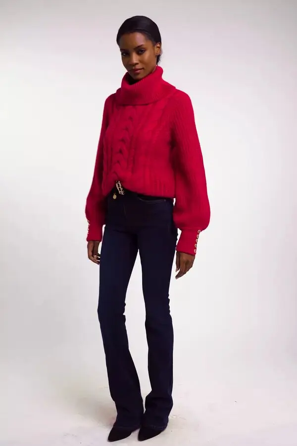 Holland Cooper Corded Roll Neck Knit 's