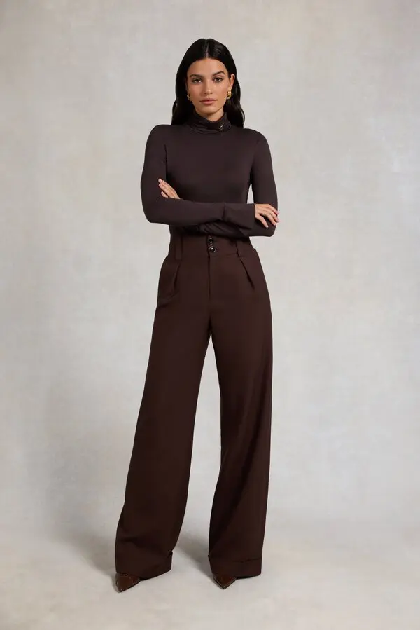 Holland Cooper High Waisted Wide Leg Trouser Twill 's