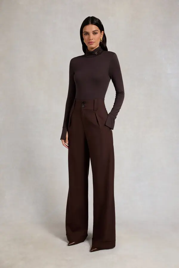 Holland Cooper High Waisted Wide Leg Trouser Twill 's