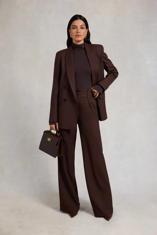 Holland Cooper High Waisted Wide Leg Trouser Twill 's