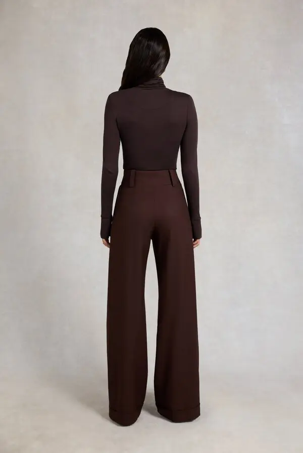Holland Cooper High Waisted Wide Leg Trouser Twill 's