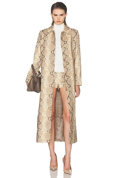 Cult Gaia Sera Coat - Faded Python