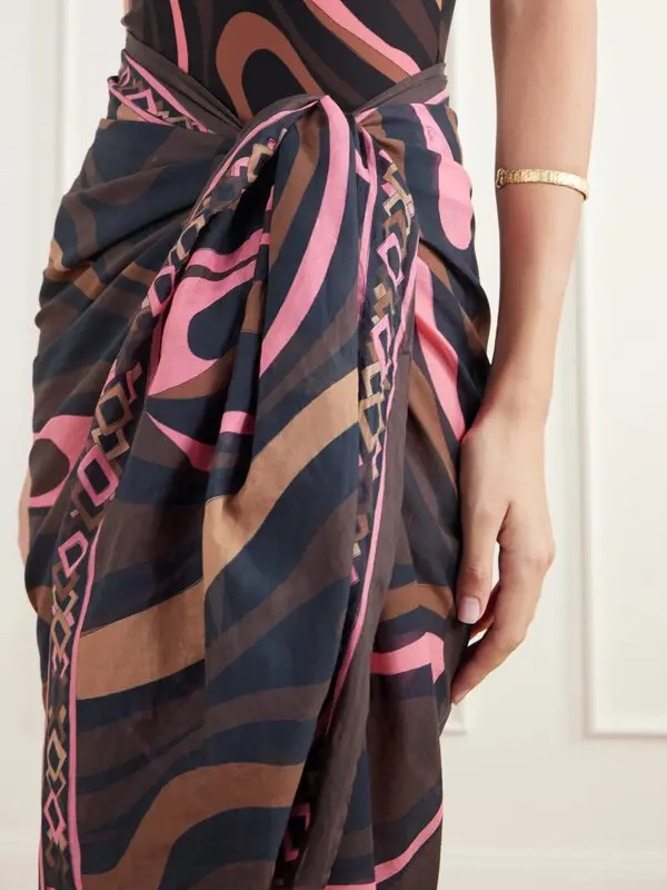 Emilio Pucci Printed Cotton-voile Pareo