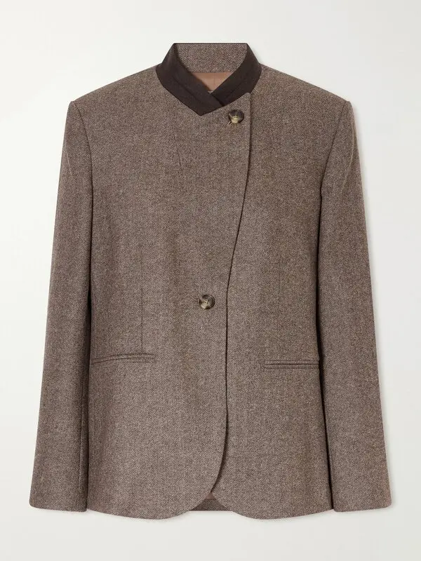 TWP Herringbone Wool And Cashmere-blend Jacket