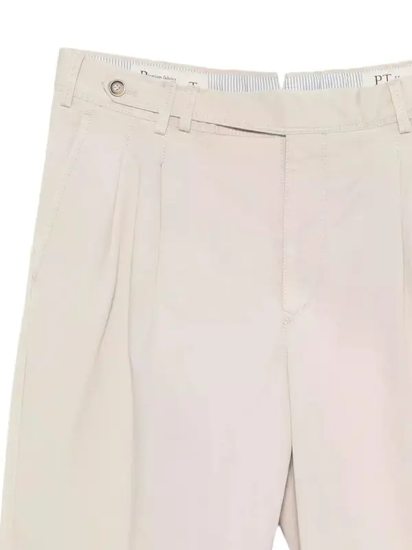 PT TORINO Pleated Turn-up Trousers