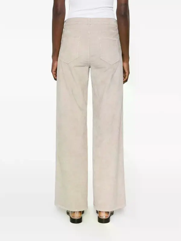 WHITE SAND Corduroy Straight-leg Trousers