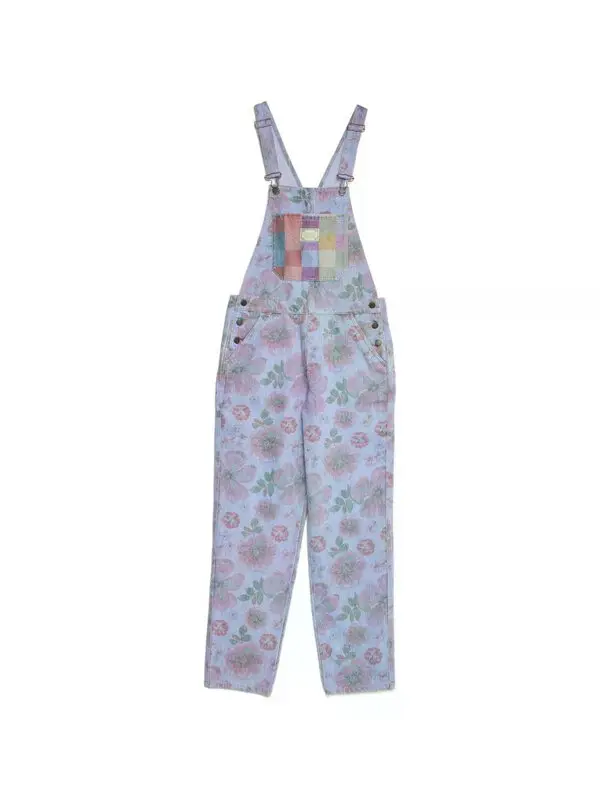 FAVORITE PEOPLE X Salsa Jeans Flower-print Denim Jumpsuit - Blue