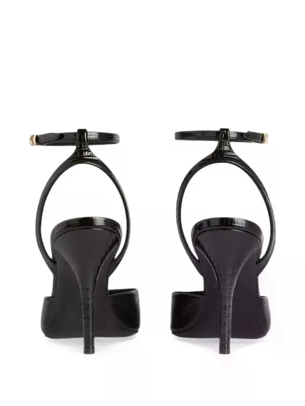 Balmain Embossed-leather Strappy Pumps