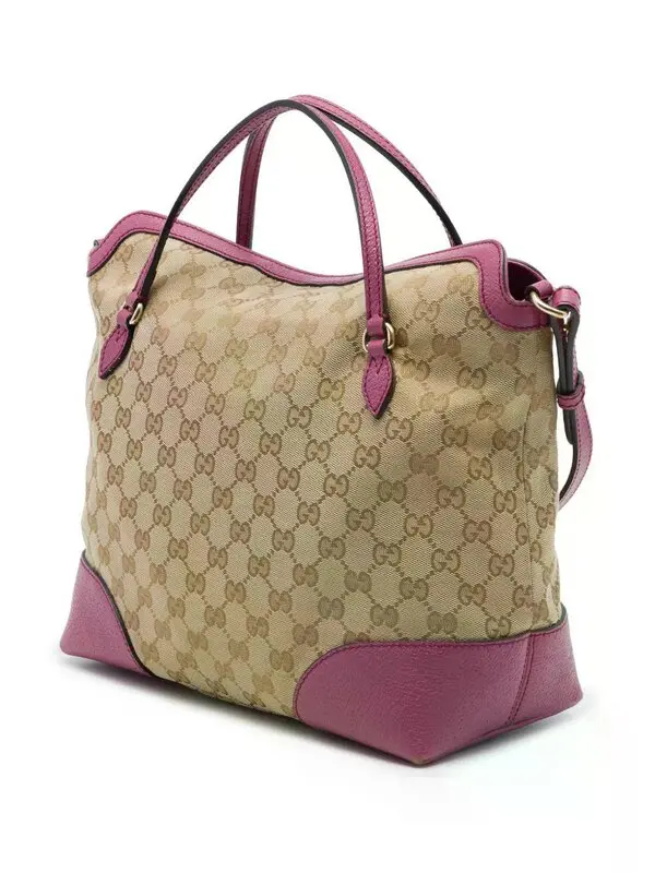 Gucci 2016-2026 Medium Gg Canvas Bree Fold Over Tote Satchel