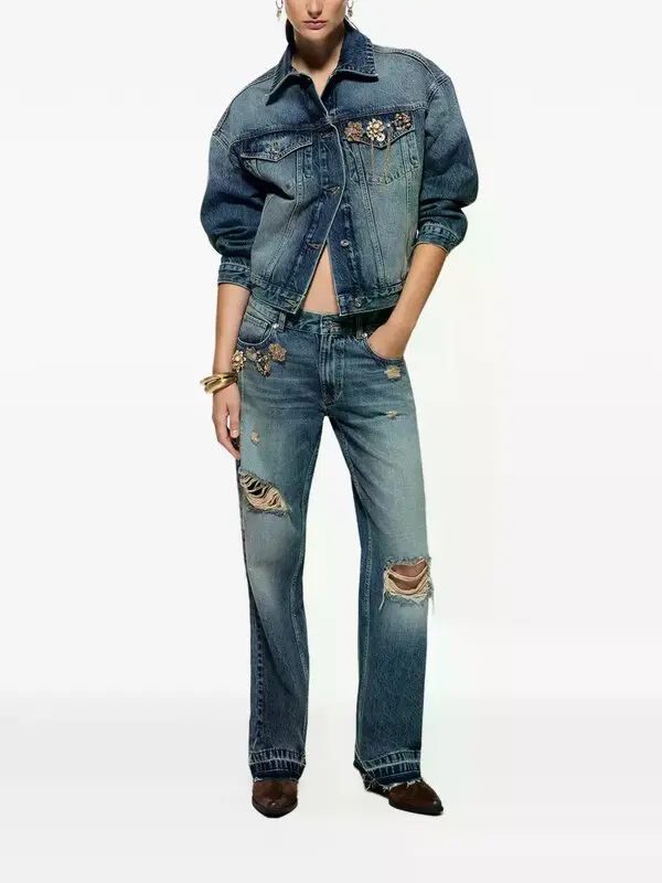 Liu Jo Jeans Destroyed With Spille-jewel