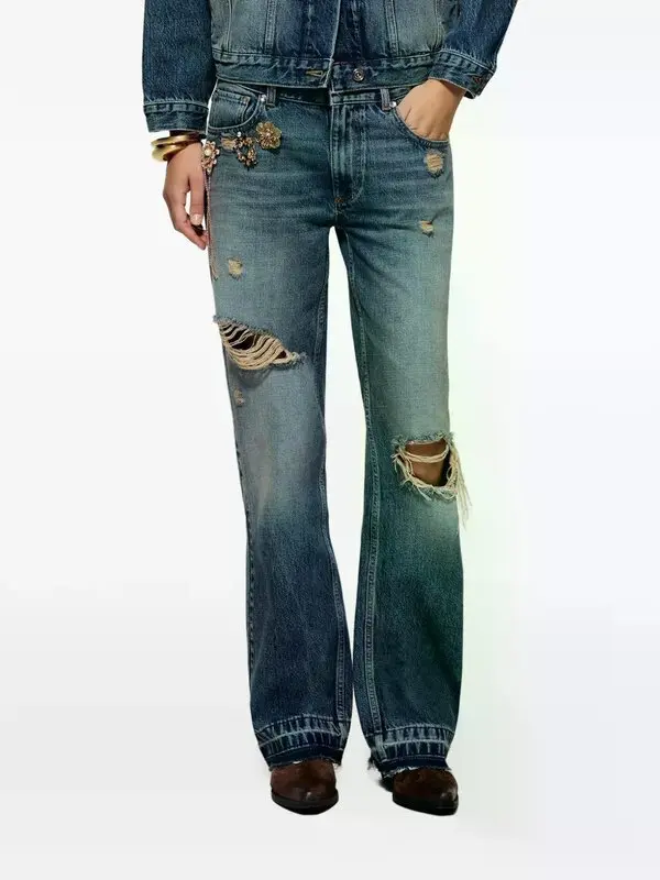 Liu Jo Jeans Destroyed With Spille-jewel