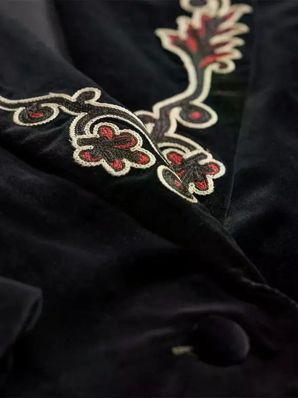 Ralph Lauren Embroidered Single-breasted Coat