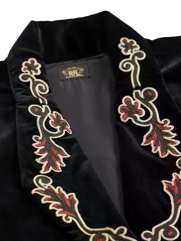 Ralph Lauren Embroidered Single-breasted Coat