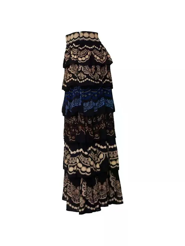 Farm Rio Nicole Ruffled Maxi Skirt