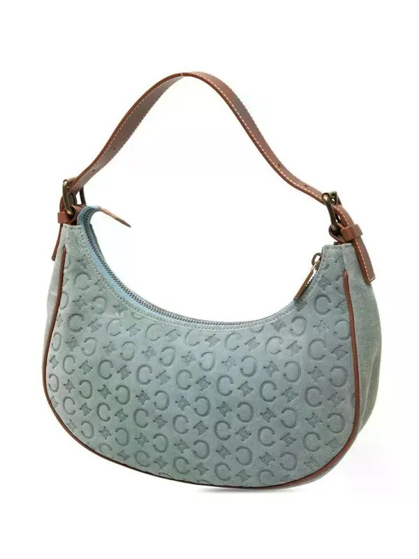 Celine 20th Century C Macadam Suede Shoulder Bag