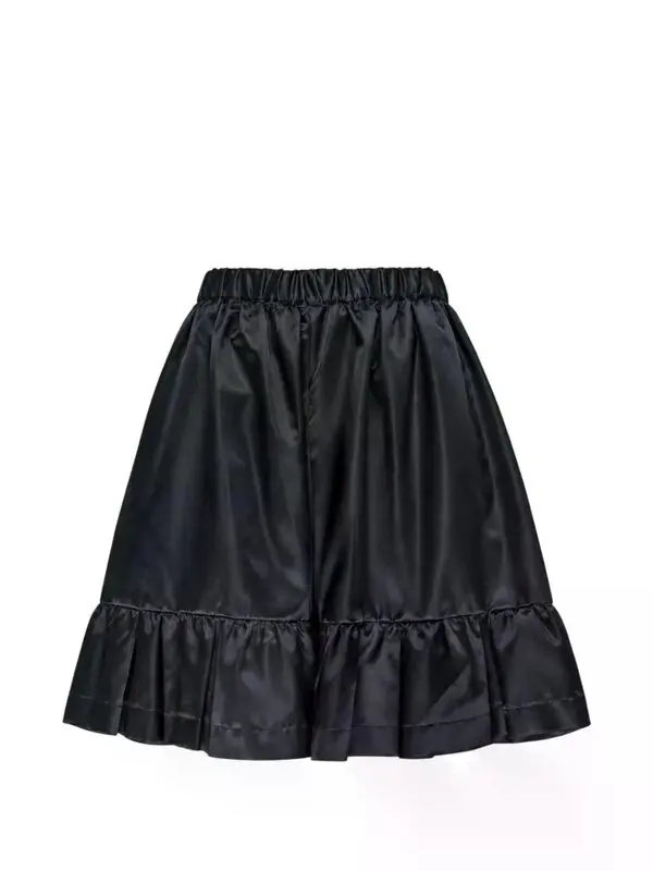 Comme Des Garçons Ruffled Satin-finish Mini Skorts - Black
