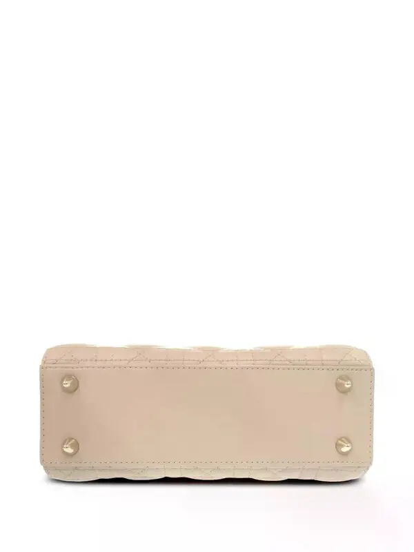 Dior 2010-2026 Small Lambskin Cannage My Abcdior Lady Satchel - Pink