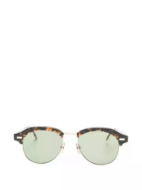 Thom Browne Tortoiseshell-effect Browline-frame Sunglasses