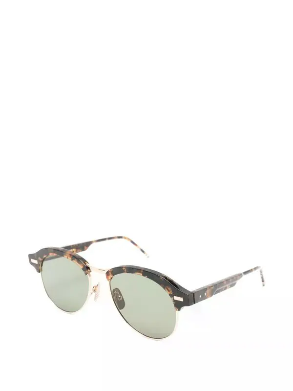 Thom Browne Tortoiseshell-effect Browline-frame Sunglasses