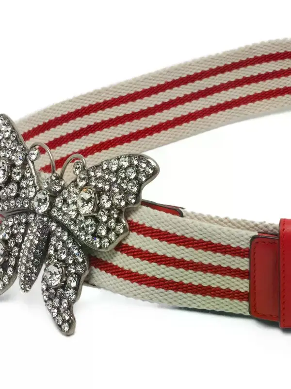 Gucci Butterfly Crystal-embellished Belt