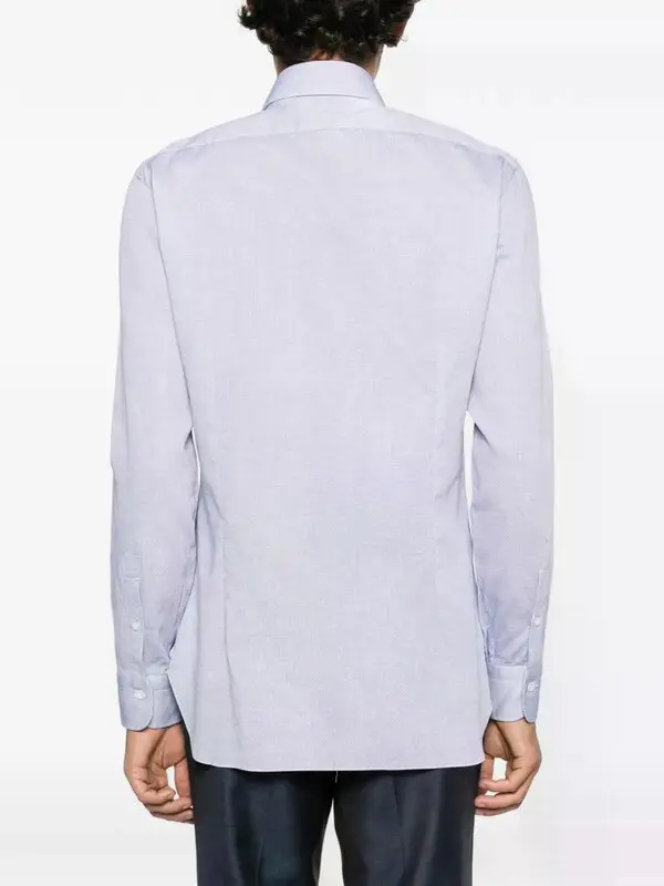 BARBA NAPOLI Spread-collar Button-up Shirt