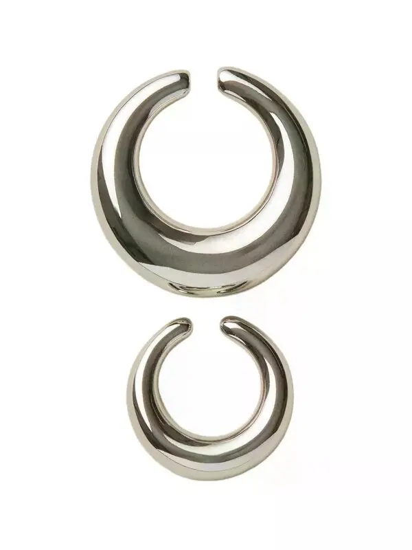 PANCONESI Blow Up Circular-design Ear Cuffs - Silver
