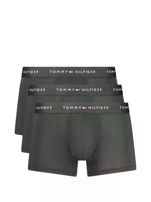 Tommy Hilfiger Logo-waistband Pack Of Three Boxers - Grey