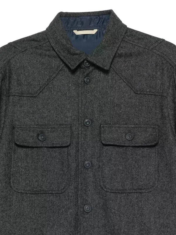 TINTORIA MATTEI 954 Herringbone Western-yoke Shirt
