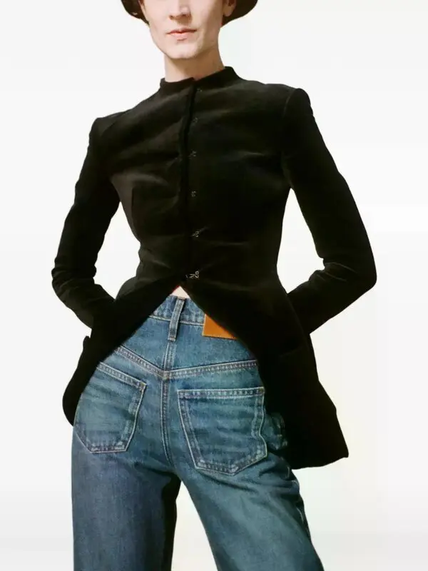 A.W.A.K.E. Mode Hook-and-eye Velvet Jacket