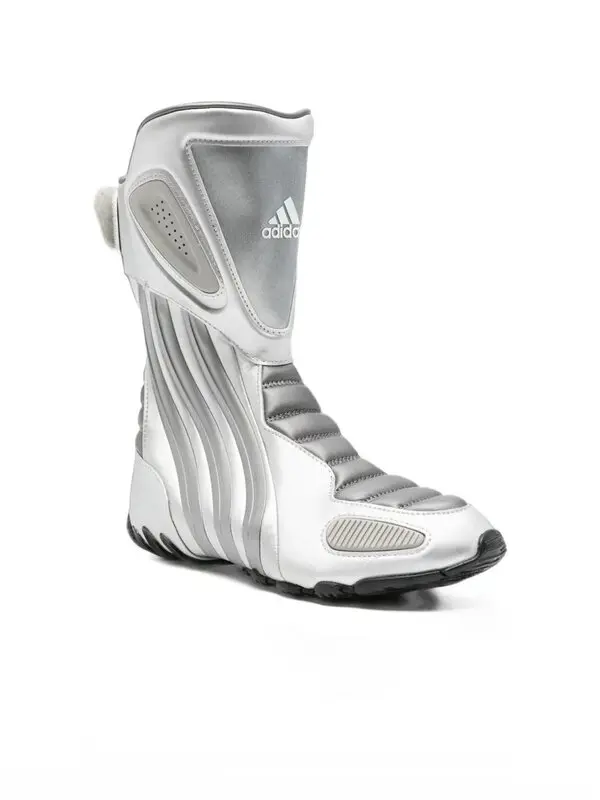 Adidas High-top Panelled Sneakers - Silver