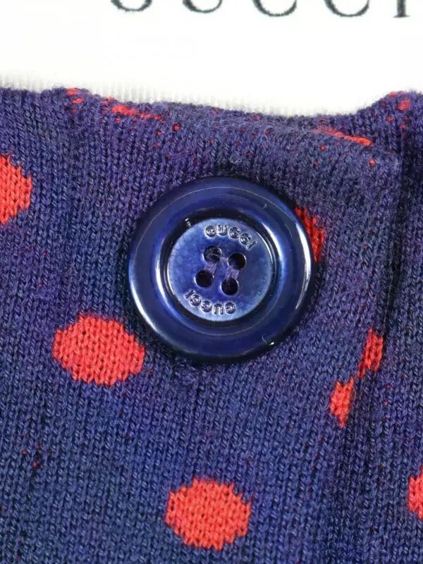 Gucci 2010 Gg Logo Dot Knit Cardigan