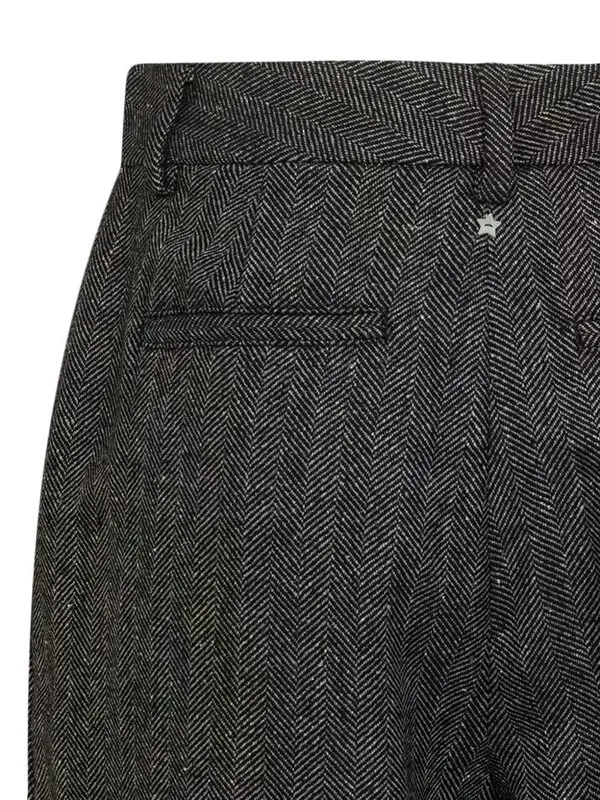 Lorena Antoniazzi Herringbone-pattern Straight-leg Trousers