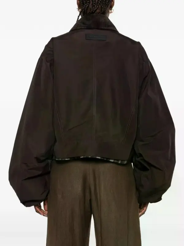 FENG CHEN WANG Corduroy-collar Gathered-sleeve Jacket
