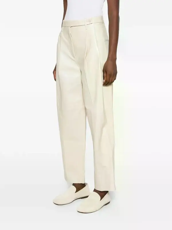 Co Pleated Leather Trousers