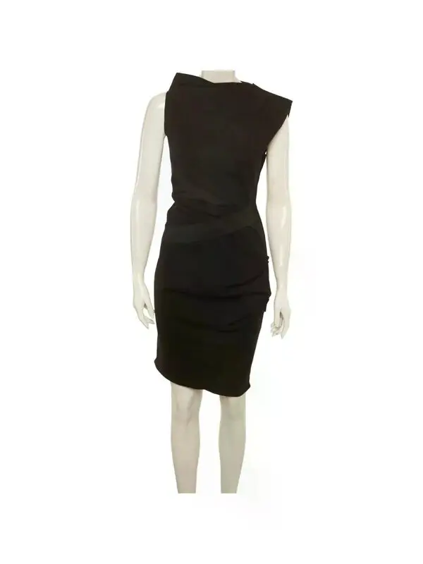 LANVIN Draped Mini Dress - Black