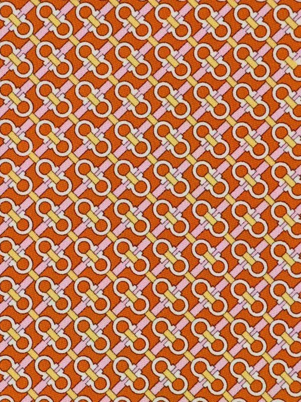 FERRAGAMO Gancini Print Silk Tie