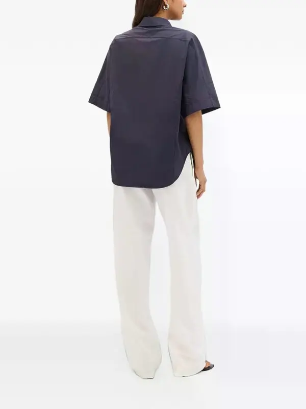 Another Tomorrow Short-sleeve Poplin Shirt