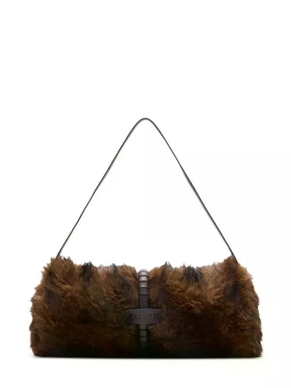 Casadei Sub Zero Faux-fur Shoulder Bag - Brown