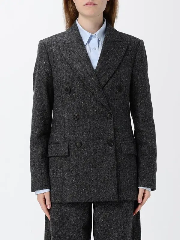 Brunello Cucinelli Double-breasted Virgin Wool Blazer With Peak Lapels And Padded Shoulders