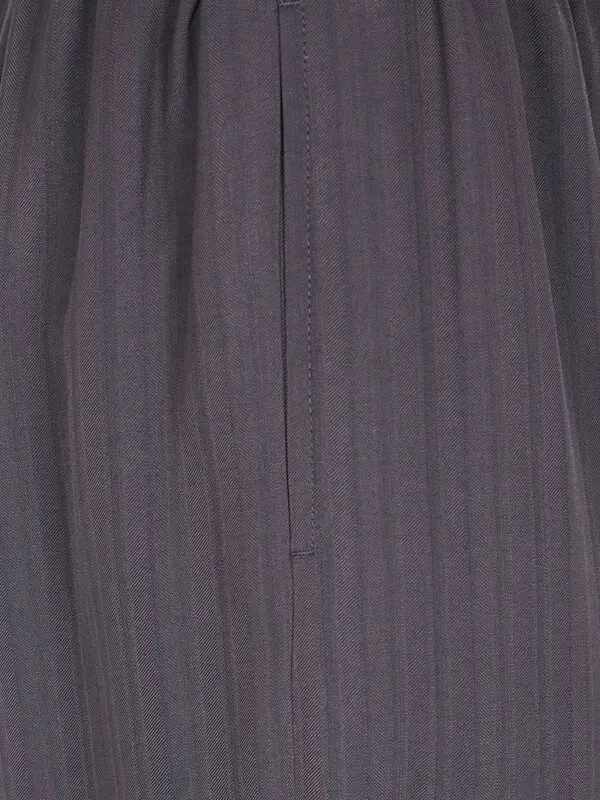 Dries Van Noten Chevron-print Wide-leg Trousers In Cotton Canvas